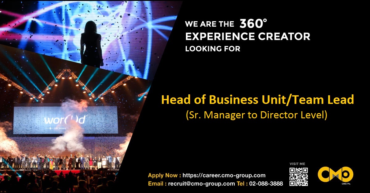 Head of Business Unit/Team Lead (Sr. Manager to Director Level) – Play ...